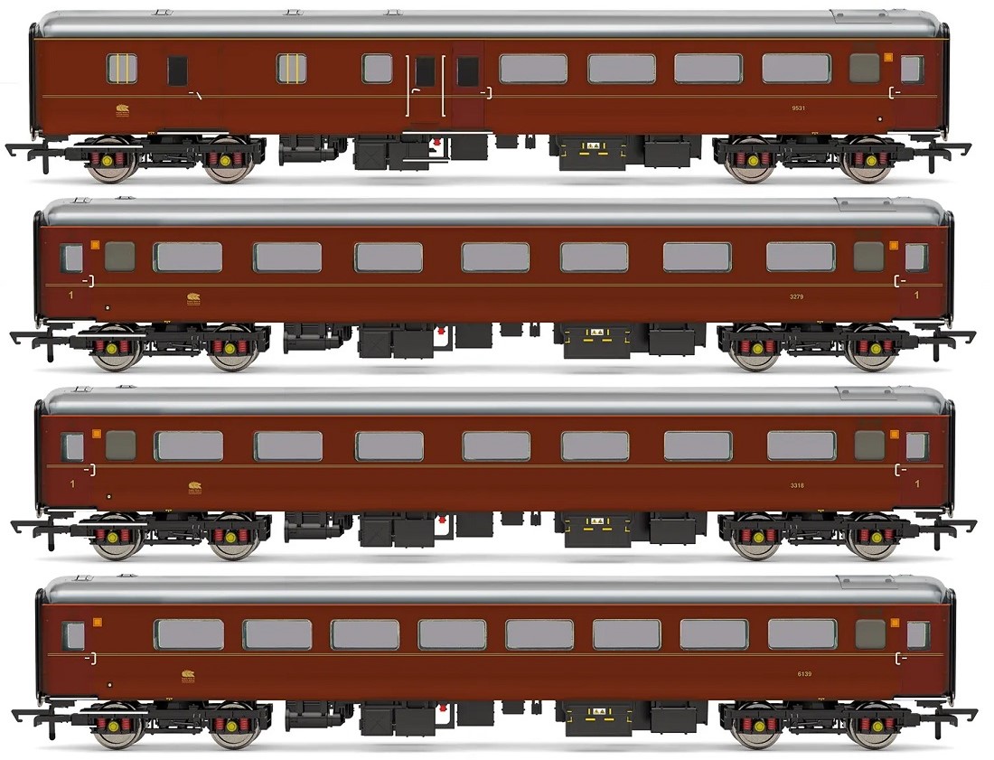 Hornby R40374 EWS Business Coach Pack - Era 10 - OO Gauge - Rainbow ...